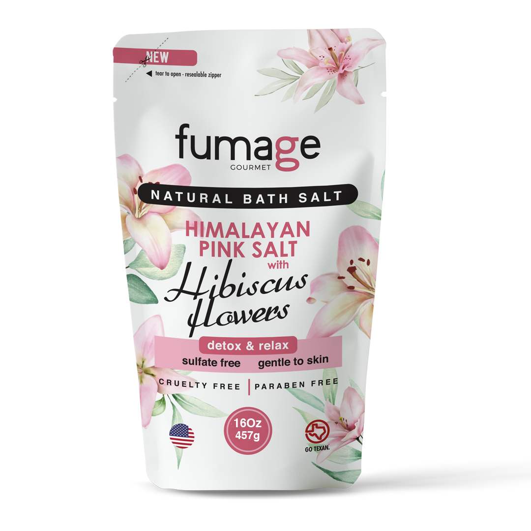 Natural Bath Salt with Hibiscus Flowers 14.1oz – FumageGourmet